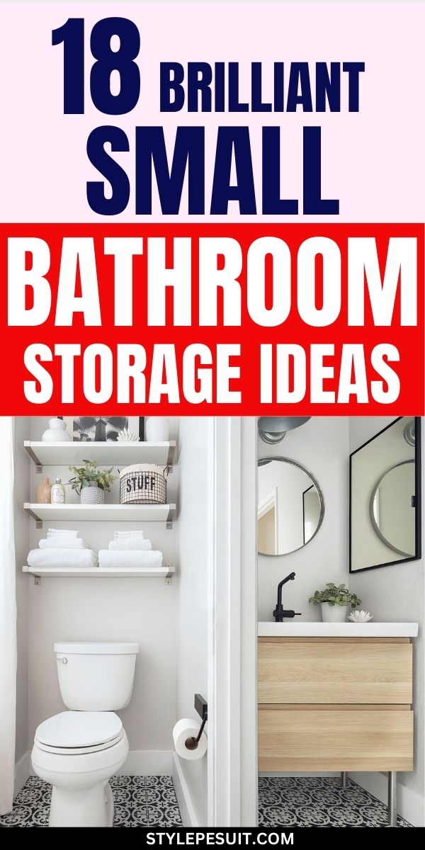 18 Small Bathroom Storage Ideas That Are Actually Clever - StylePersuit