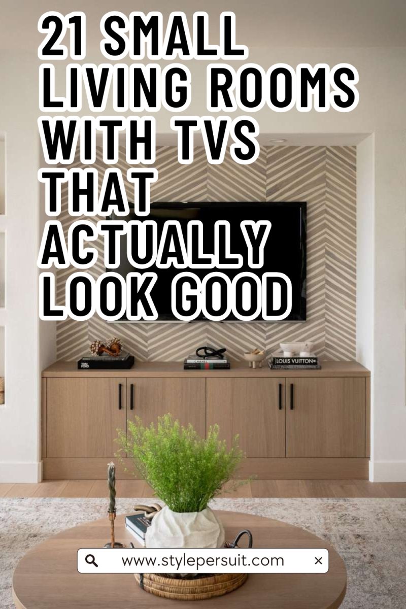 21 Small Living Rooms With TVs That Actually Look Good - StylePersuit