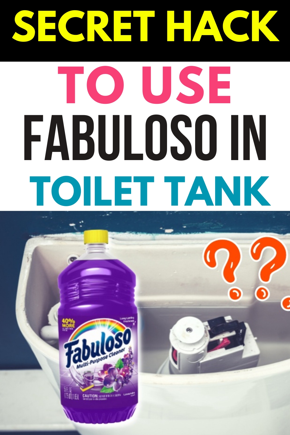 Putting Fabuloso In Toilet Tank